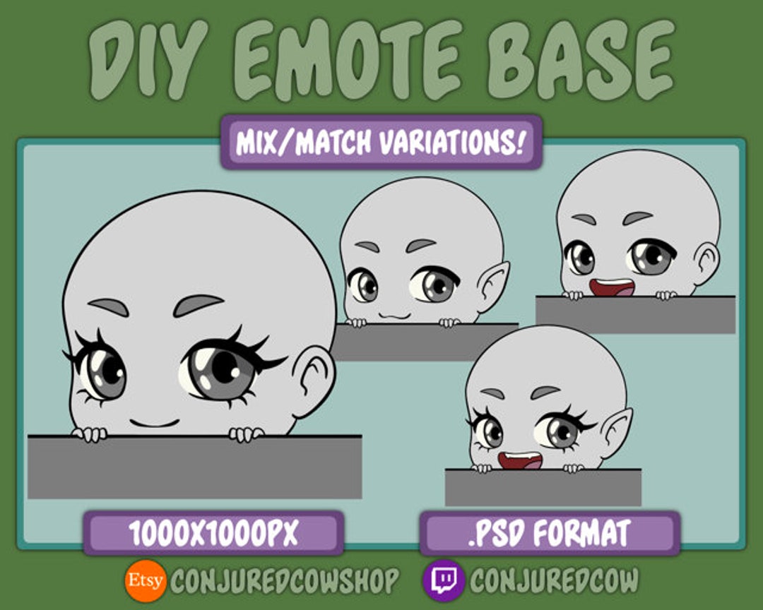 DIY Emote Base - Lurk - Mix/match Variations - Etsy