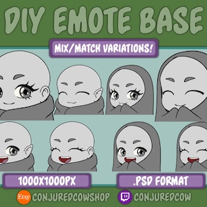 DIY Emote Base - Cozy - Mix/match Variations - Etsy