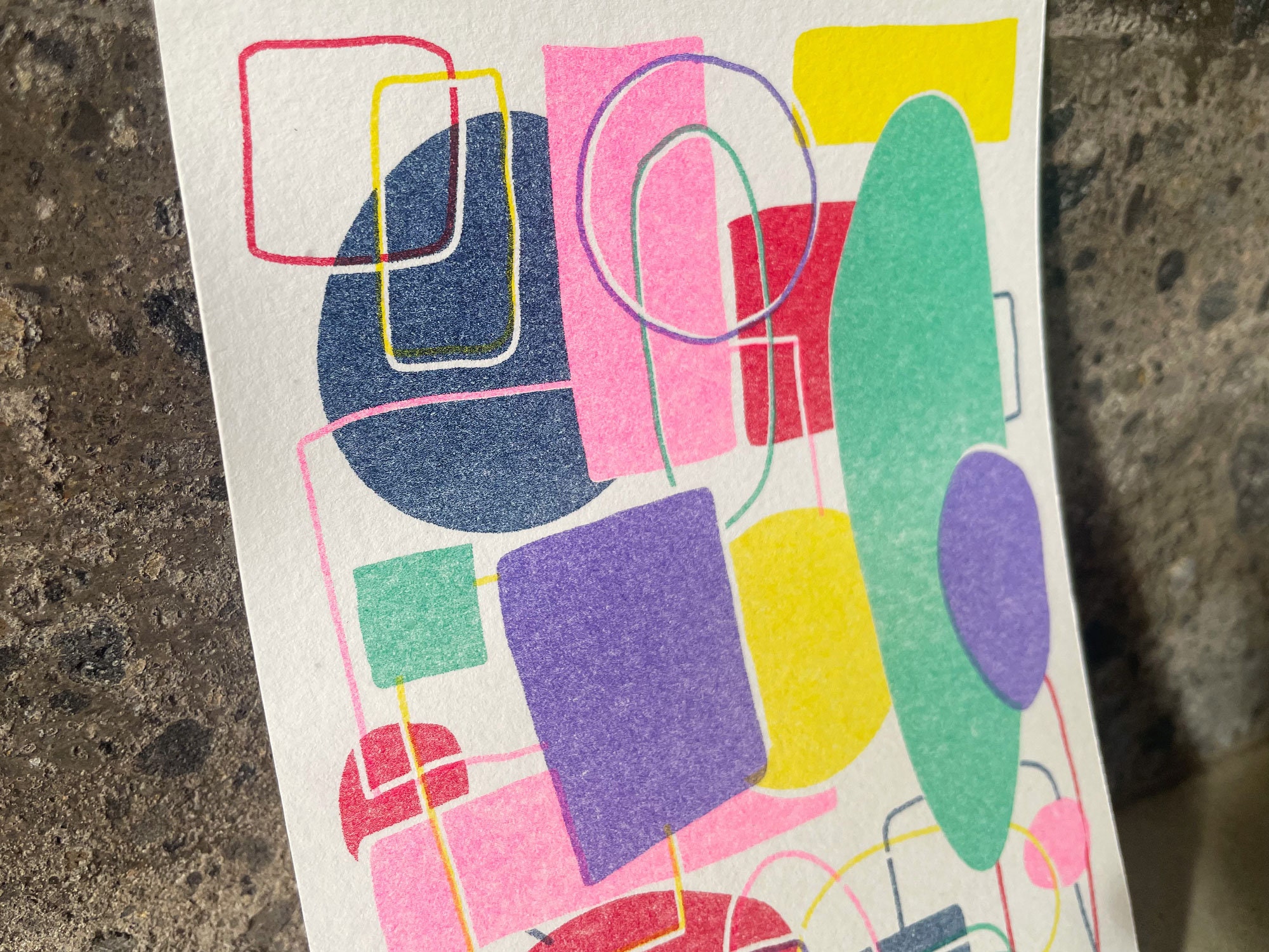 Risograph, Print Postcard Art, A6 Print, Designer Prints, Postcard Pack ...