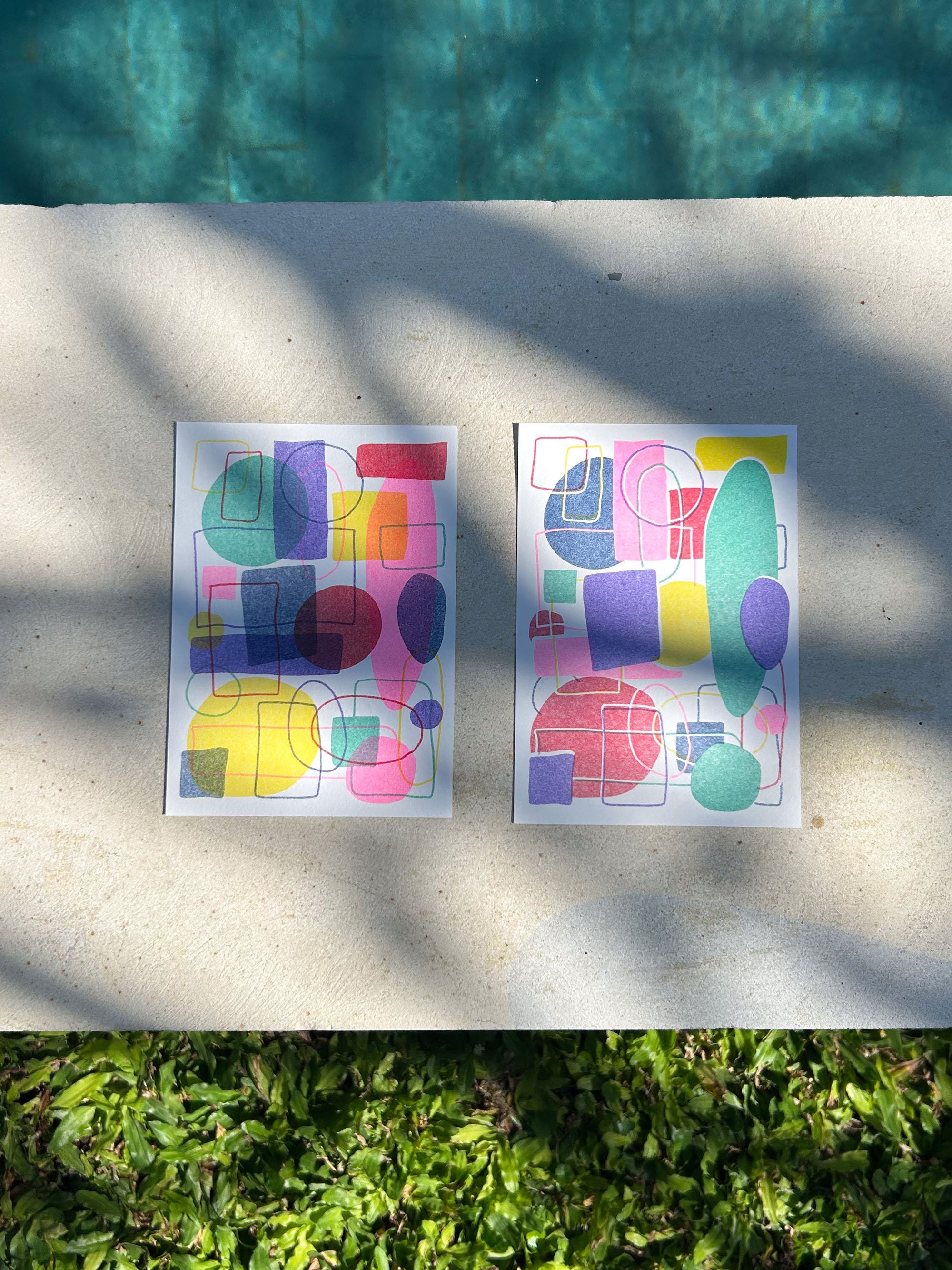 Risograph, Print Postcard Art, A6 Print, Designer Prints, Postcard Pack ...