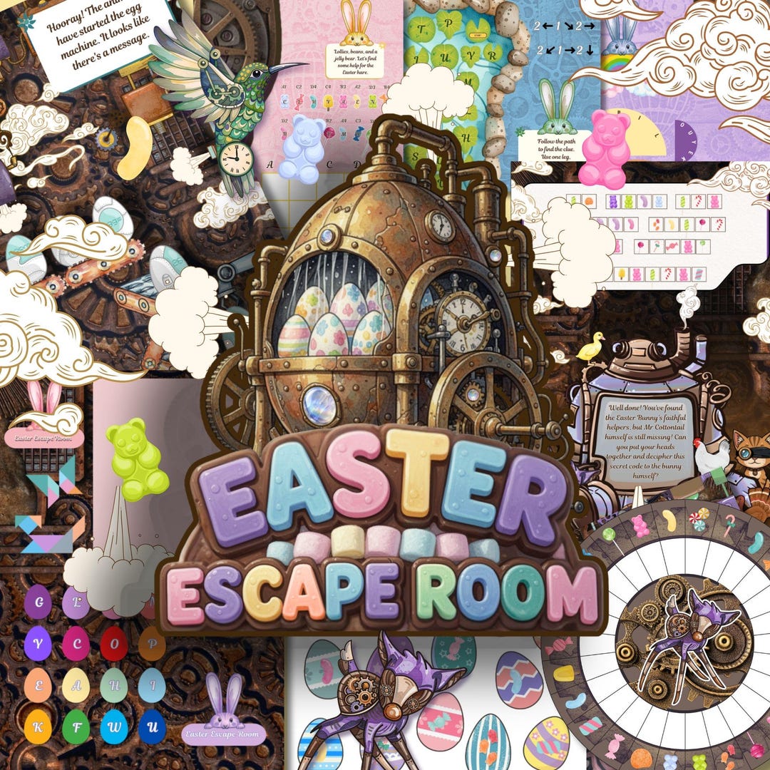 Easter Egg Hunt! Escape Room Age 7+ Easter Scavenger Hunt, Escape Room ...