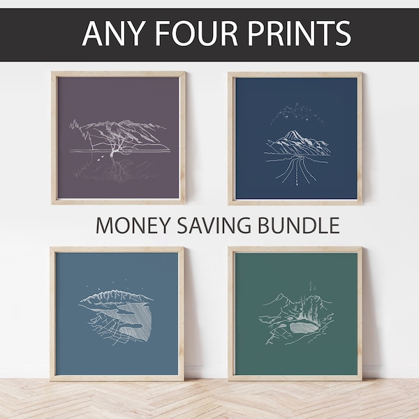 Set of 4 Prints - Etsy