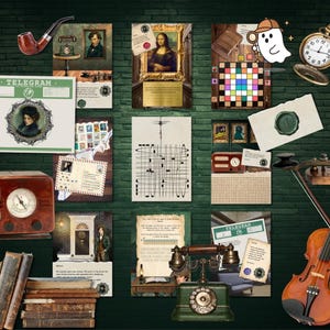 Sherlock Holmes Escape Room, Printable Kit, Date Night Gift, Birthday ...