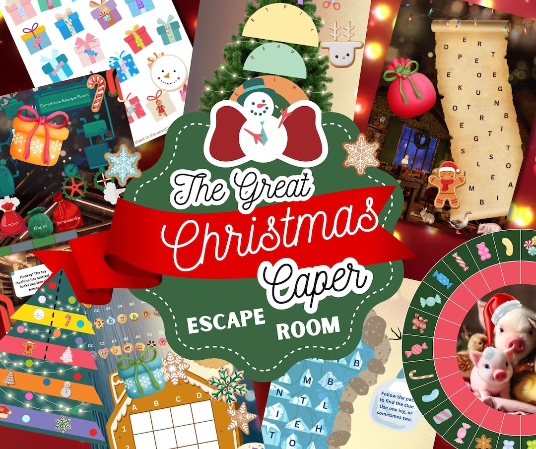 Christmas Escape Room for Kids, Printable Escape Room Kit for Teens ...
