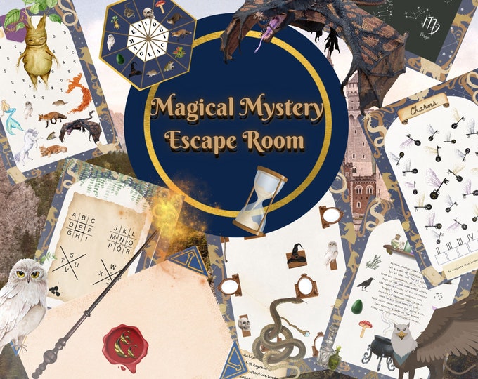 Escape Room Printable – the Monster Chest: Wizard School Magic Puzzle ...