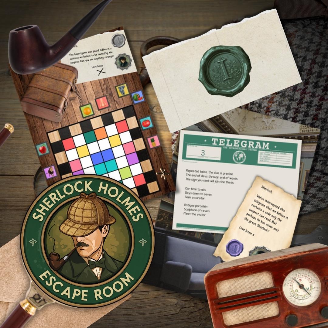 Sherlock Holmes Escape Room, Printable Kit, Date Night Gift, Birthday ...