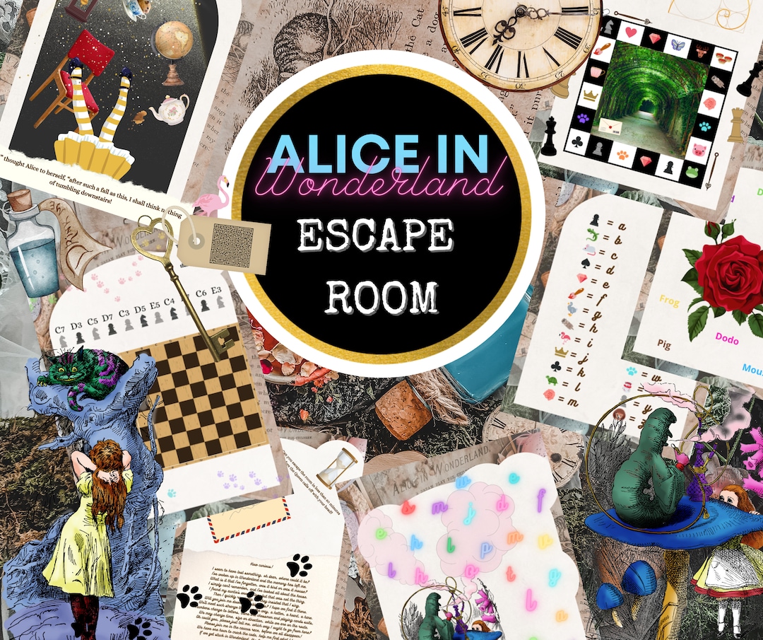 Alice in Wonderland Escape Room, Printable Escape Room for Kids, Escape ...