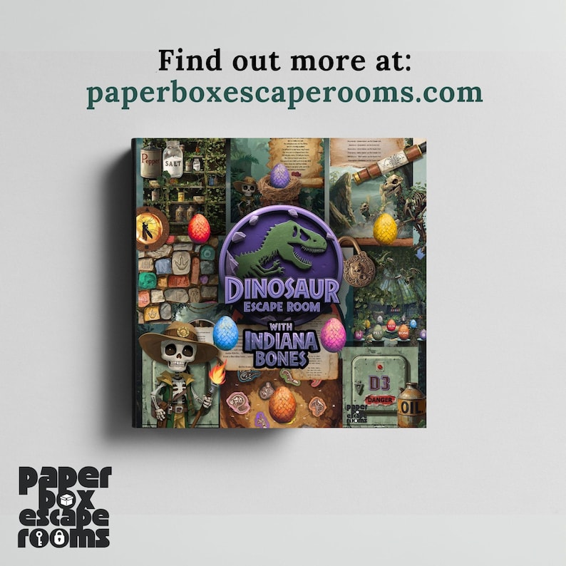 Dinosaur Escape Room - *indiana Bones! Printable Escape Room Kit ...