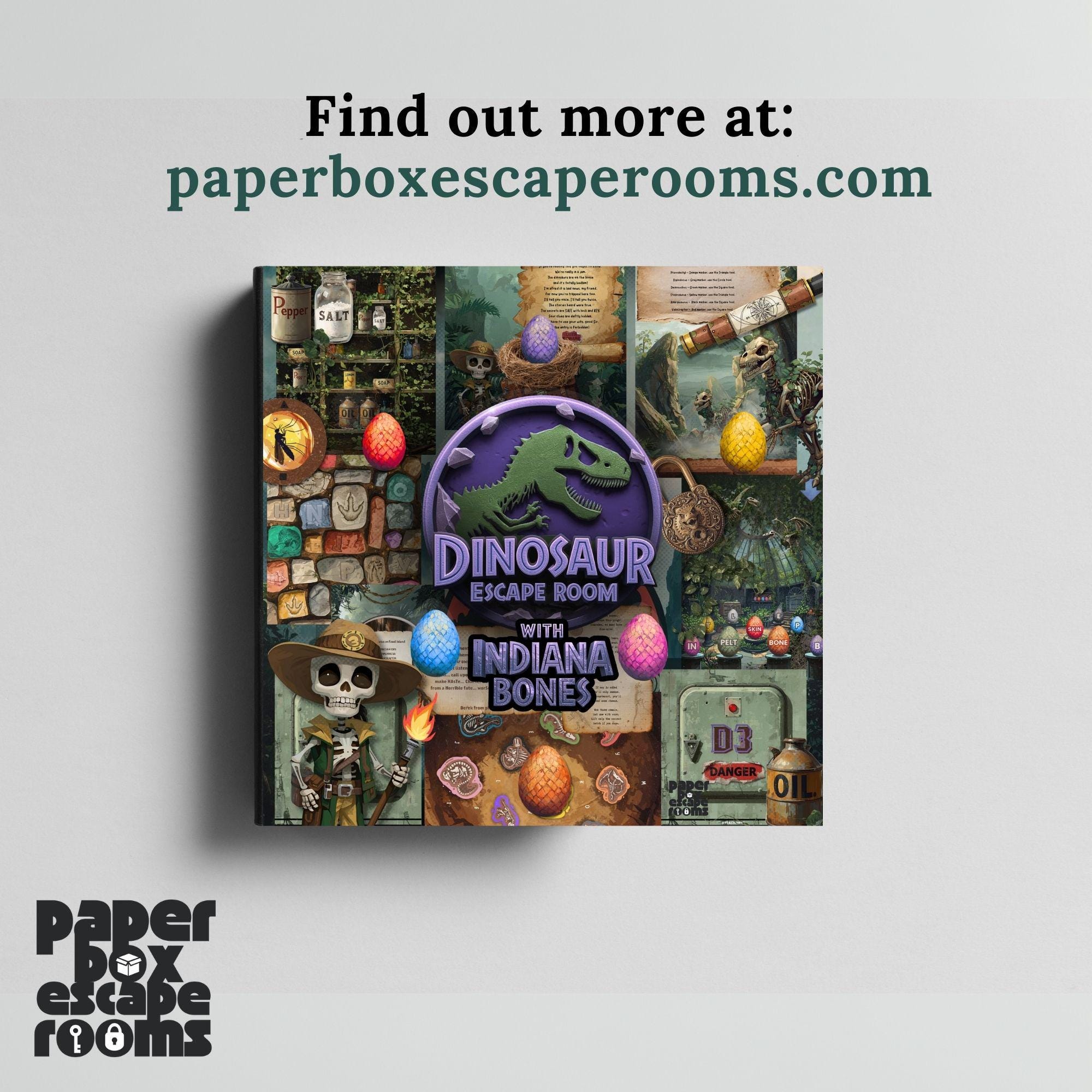 Dinosaur Escape Room - *indiana Bones! Printable Escape Room Kit ...