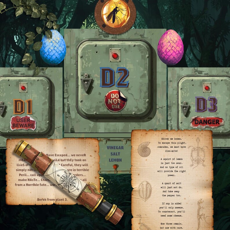 Dinosaur Escape Room - *indiana Bones! Printable Escape Room Kit ...