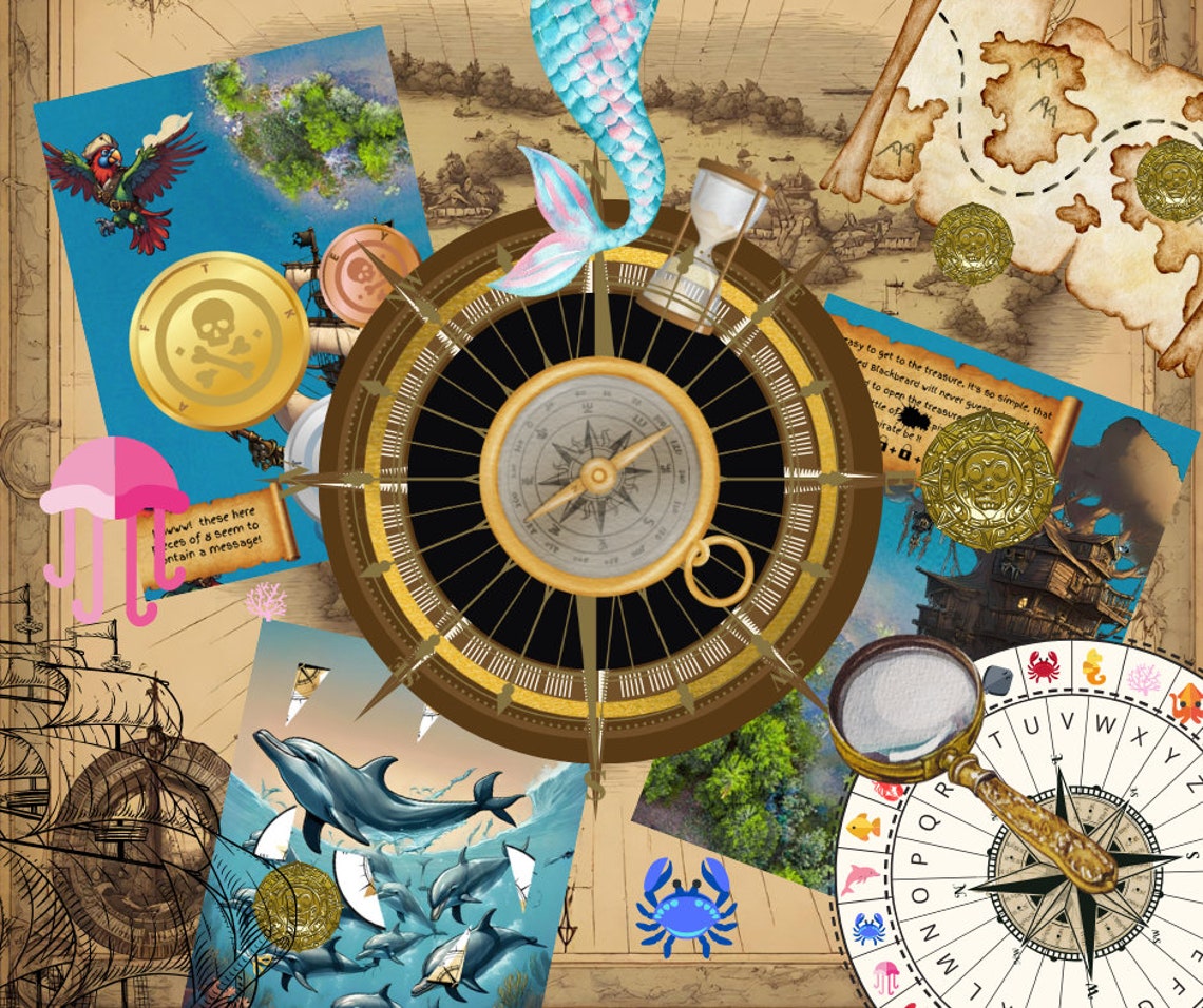 Pirate Escape Room Puzzle, Pirate Birthday Party Treasure Hunt ...