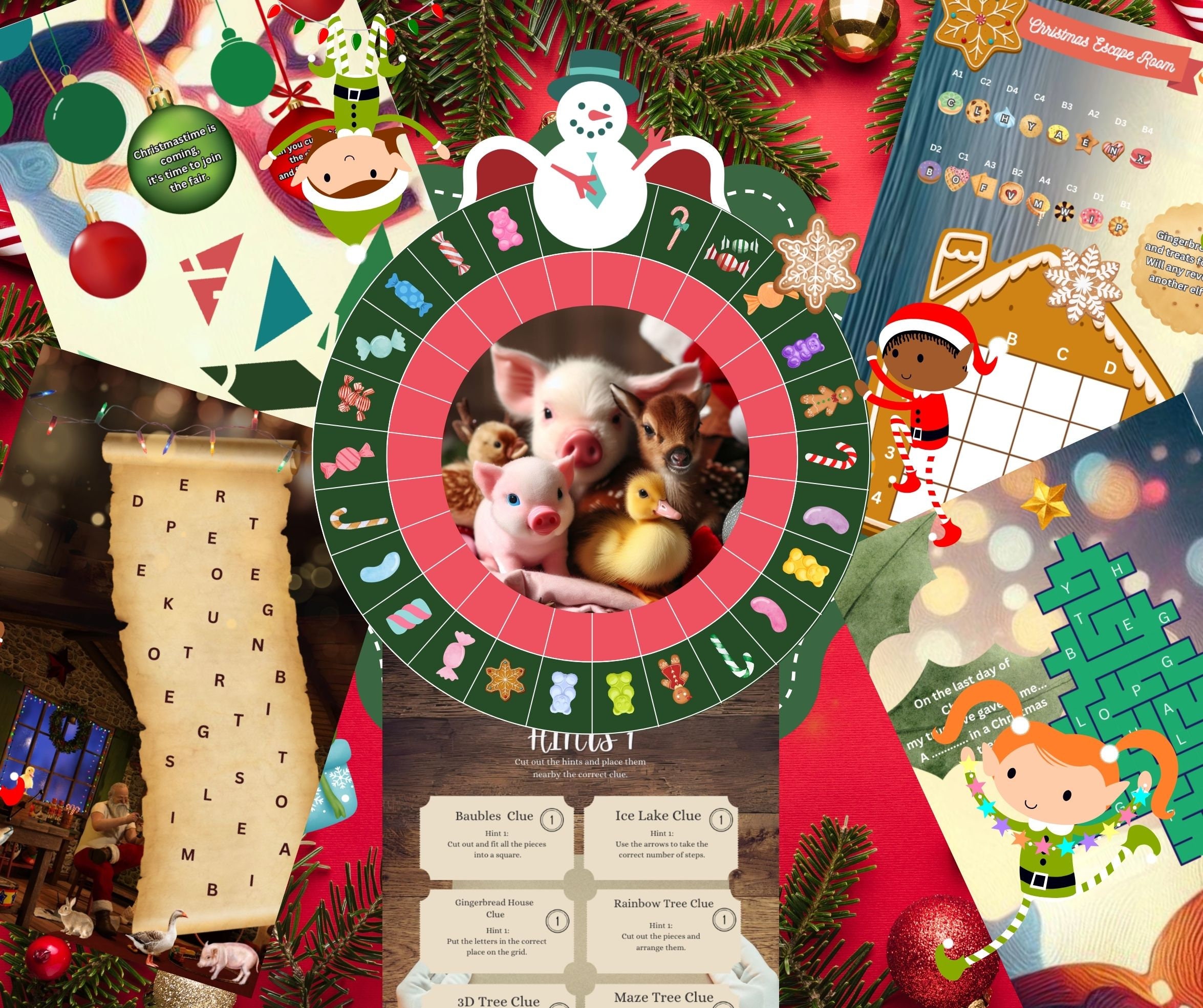 Christmas Escape Room for Kids, Printable Escape Room Kit for Teens ...