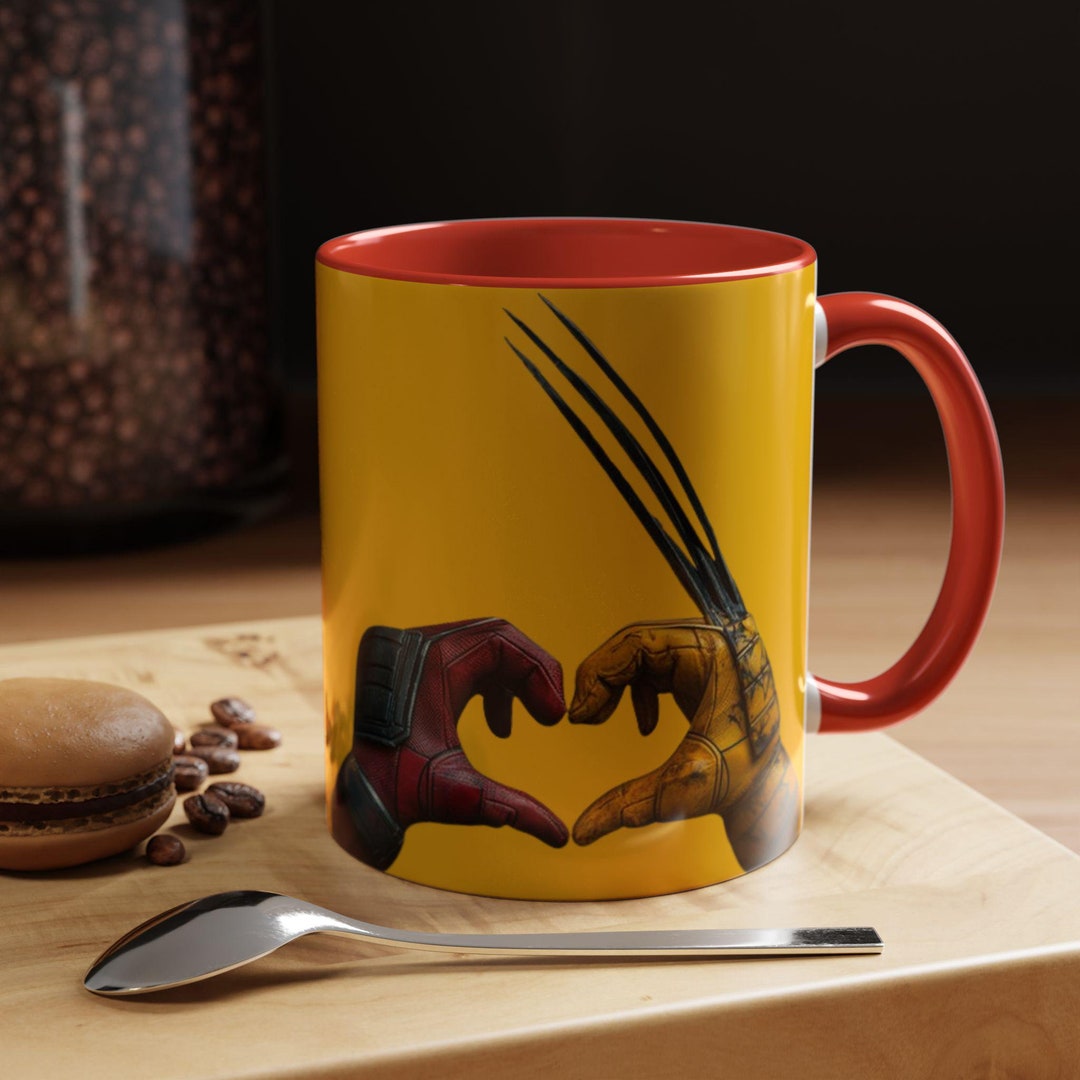 Deadpool Wolverine Heart Hands Mug (11, 15oz), Wolverine Deadpool ...