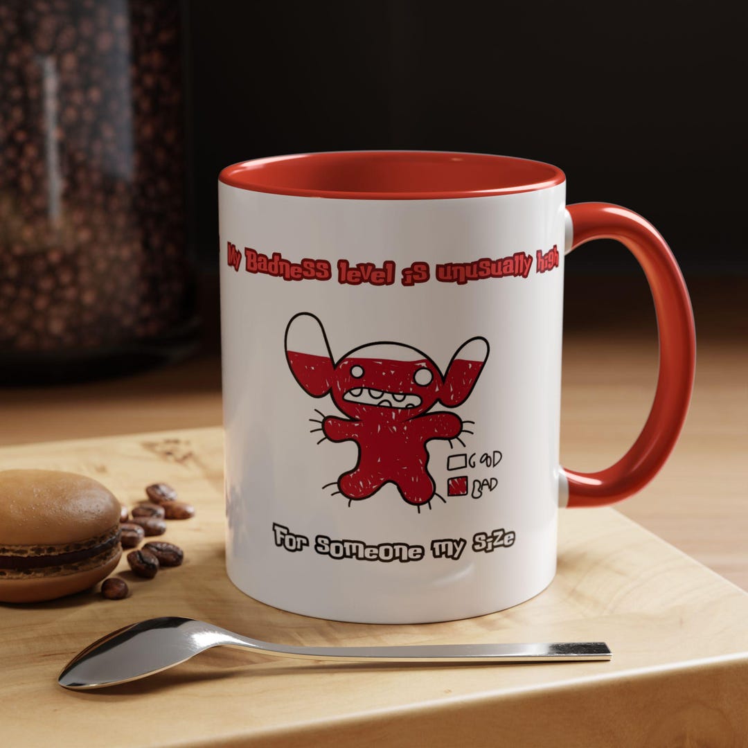 Stitch Badness Level, Lilo and Stitch, Disney Stitch, Disney Mug (11 ...