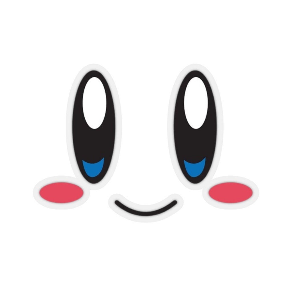 Kirby Face Kiss-cut Stickers | Classic Retro Gaming Stickers | Gift for ...