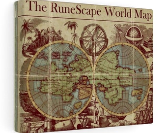 Vintage Runescape World Map Print - Etsy