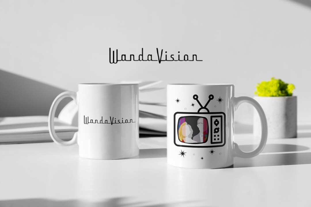 Marvel Wandavision Scarlet Witch & Vision Retro 50s Mug, Classic Mug ...