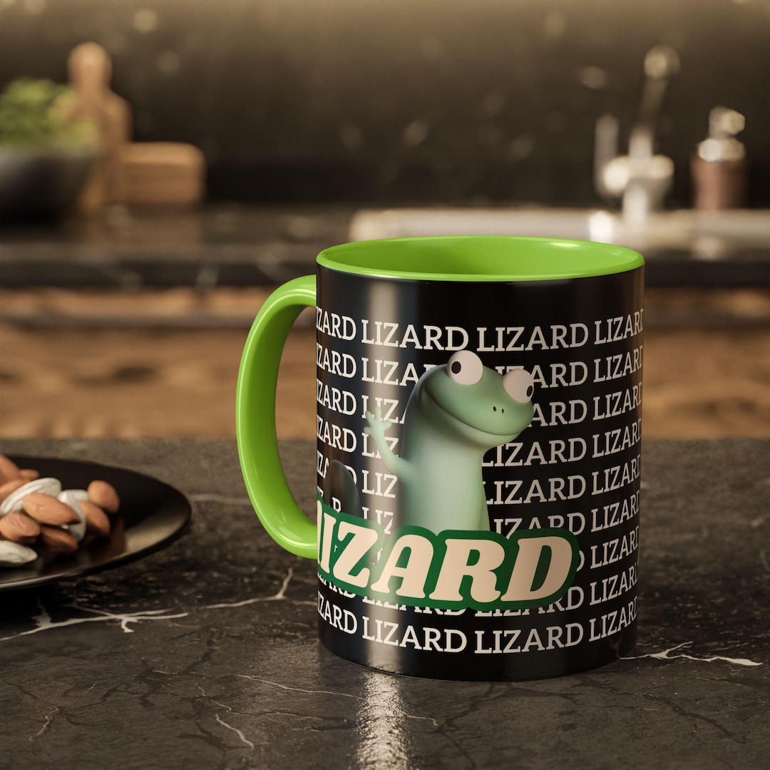 Lizard Meme Mug, Tiktok Viral Meme Lizard Shirt, Lizard Button Meme ...