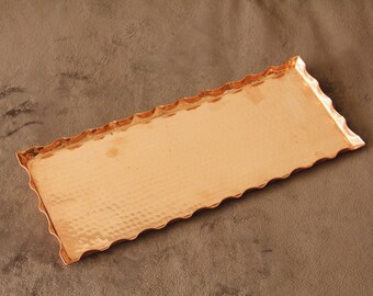 Hammered Copper Rectangular Tray - Etsy