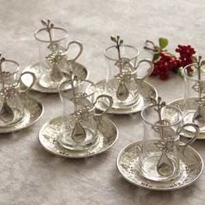 Vintage Turkish Tea Set, Tea Cup, Tea Set, Traditional Ottoman Tea Set ...