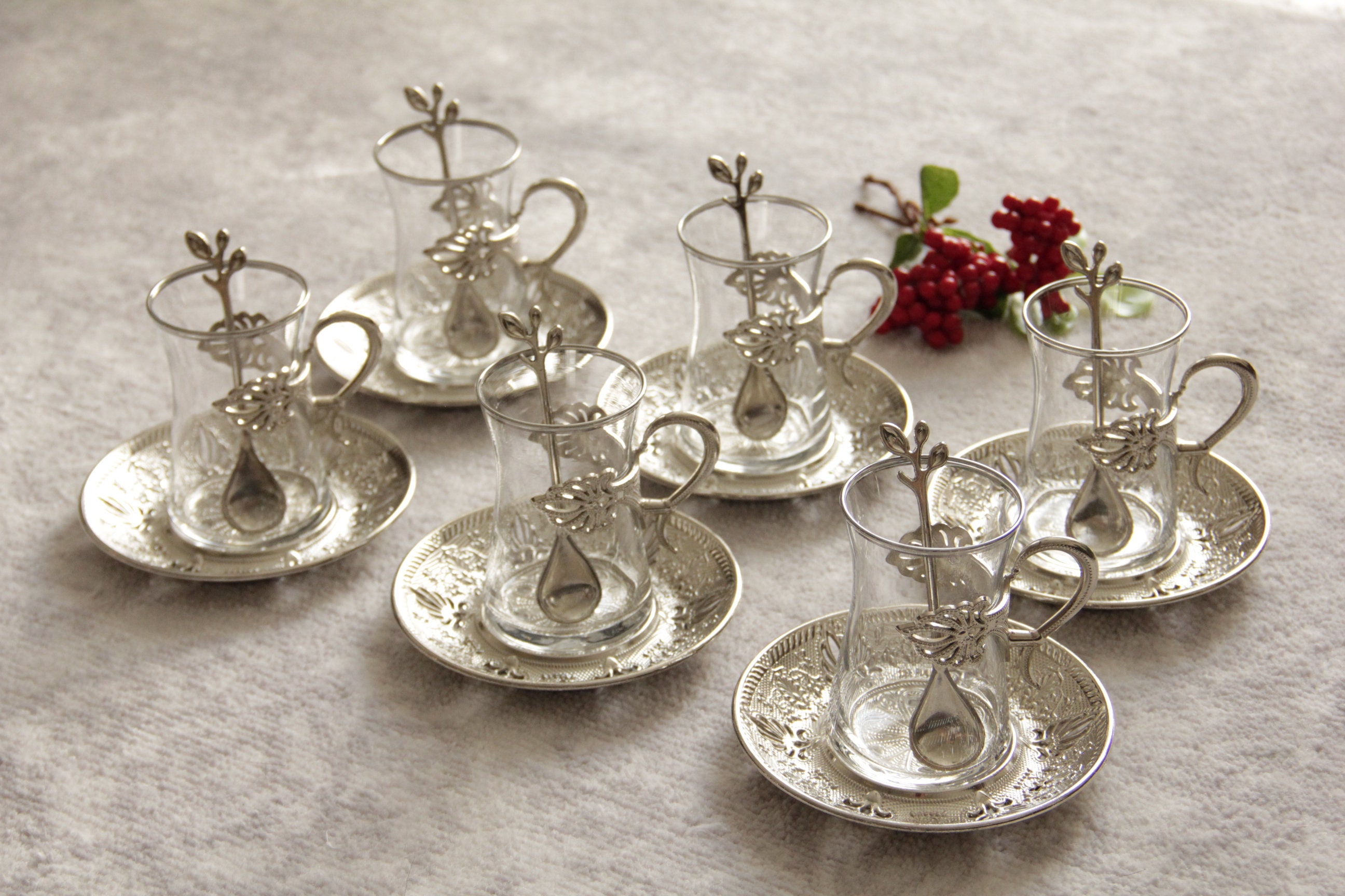 Vintage Turkish Tea Set Tea Cup Tea Set Traditional Ottoman - Etsy