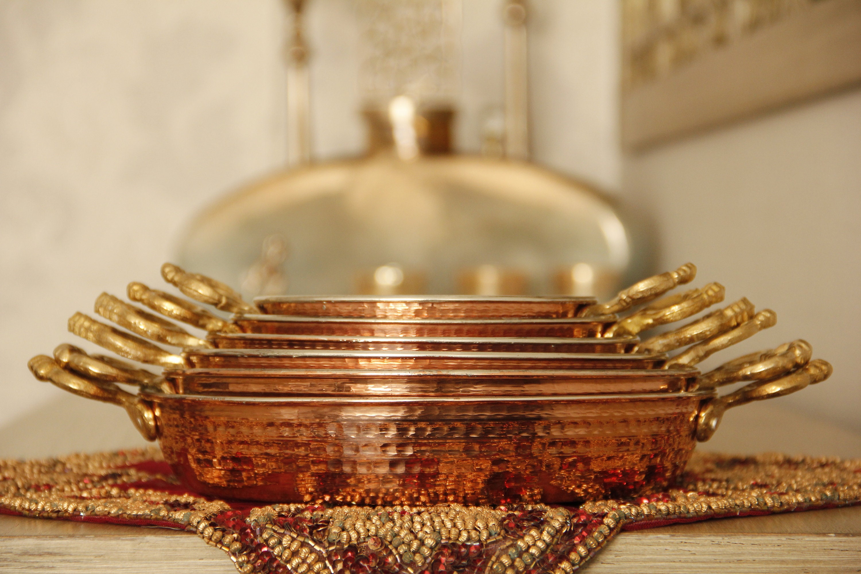 Copper Pan Set3 Pieces5 Pieces Stew Pot Copper Skillet - Etsy Canada