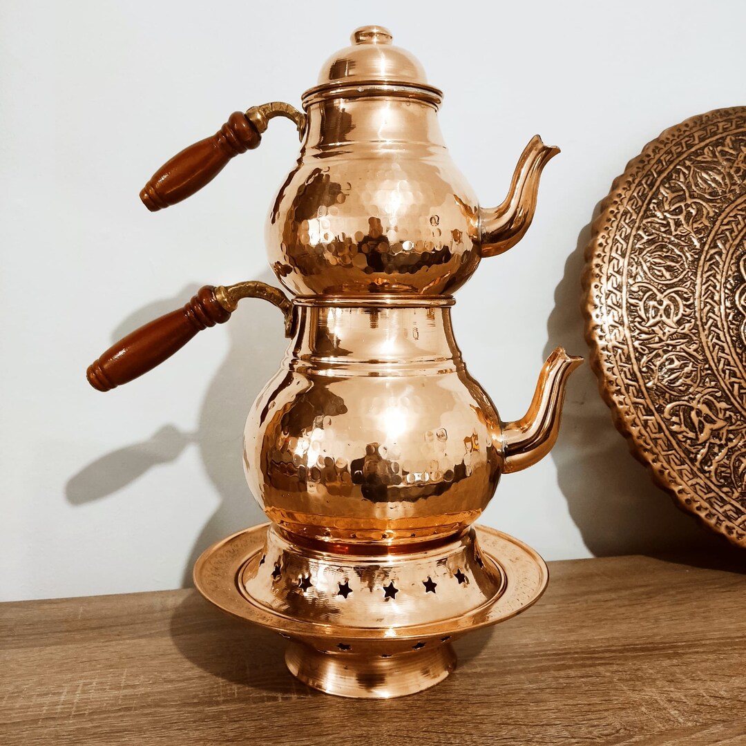 Handmade Vintage Turkish Tea Kettle, Copper Infuser, Copper Kettle ...
