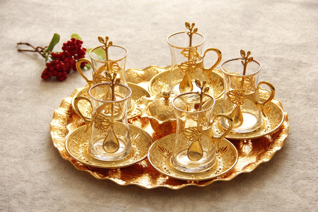 Vintage Turkish Tea Set Tea Cup Tea Set Traditional Ottoman - Etsy