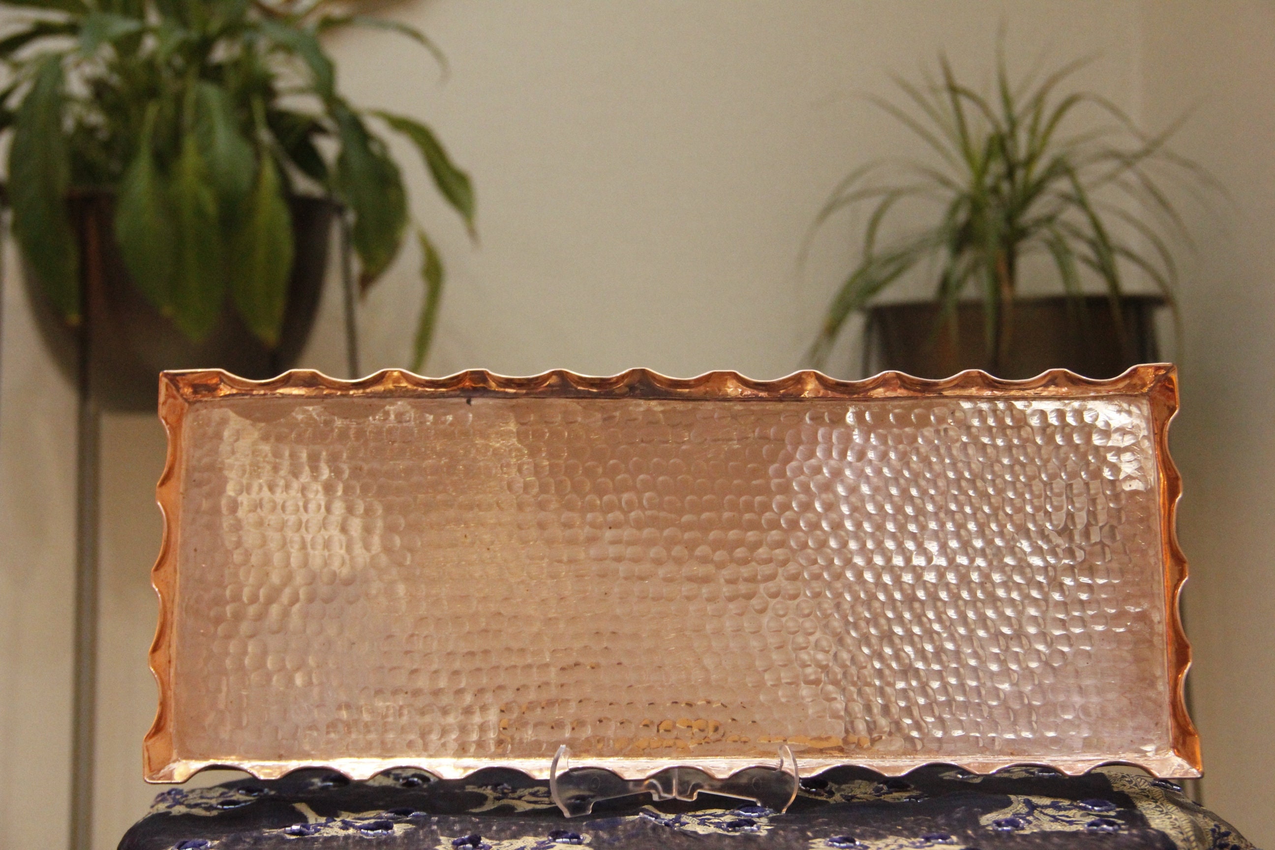 Handmade Copper Serving Tray Hand Hammered Rectangular Tray - Etsy
