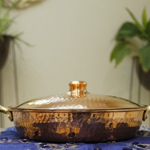 Handmade Copper Cookware Set, Copper Pan, Handcrafted Stew Pots, Copper ...