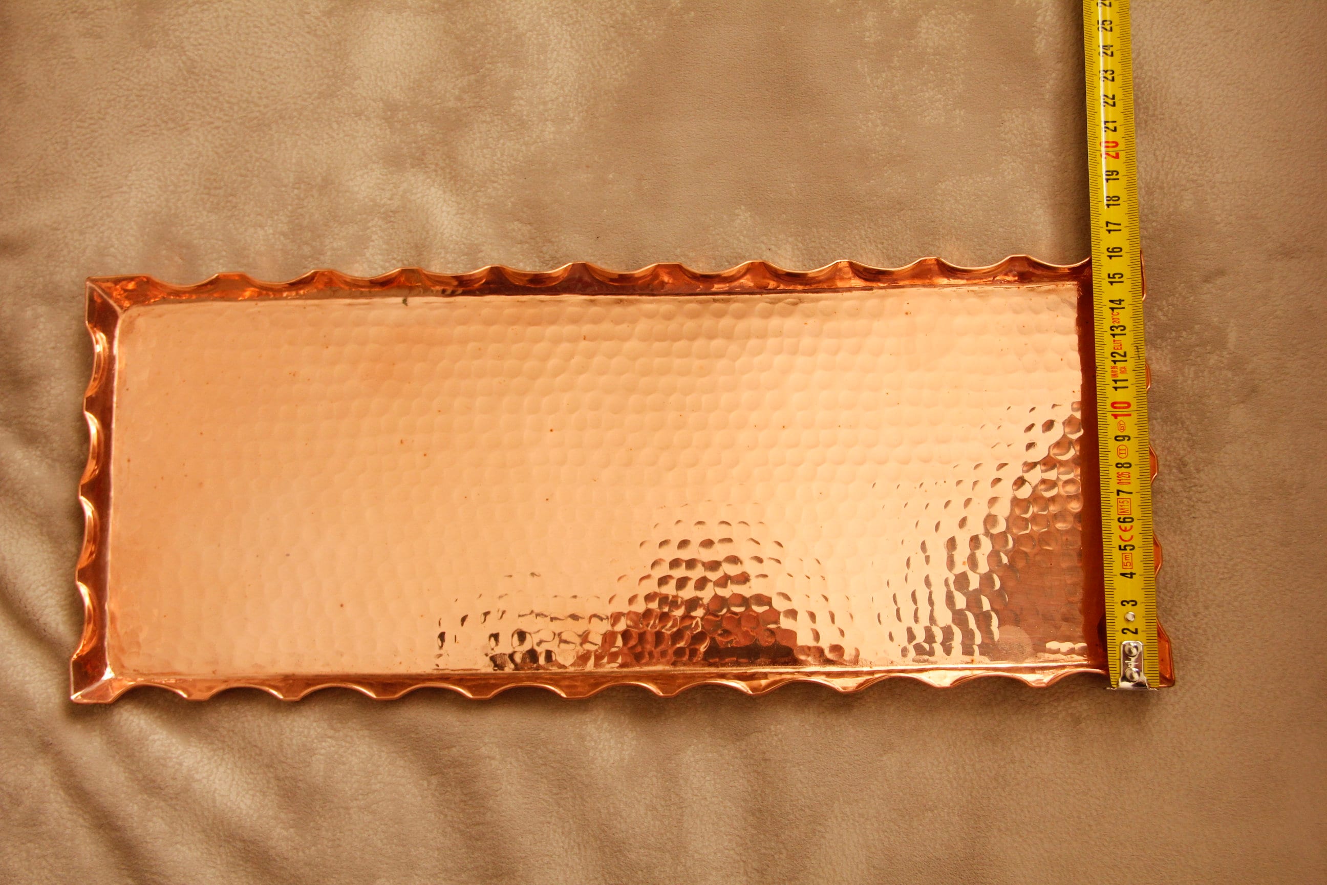 Handmade Copper Serving Tray Hand Hammered Rectangular Tray - Etsy
