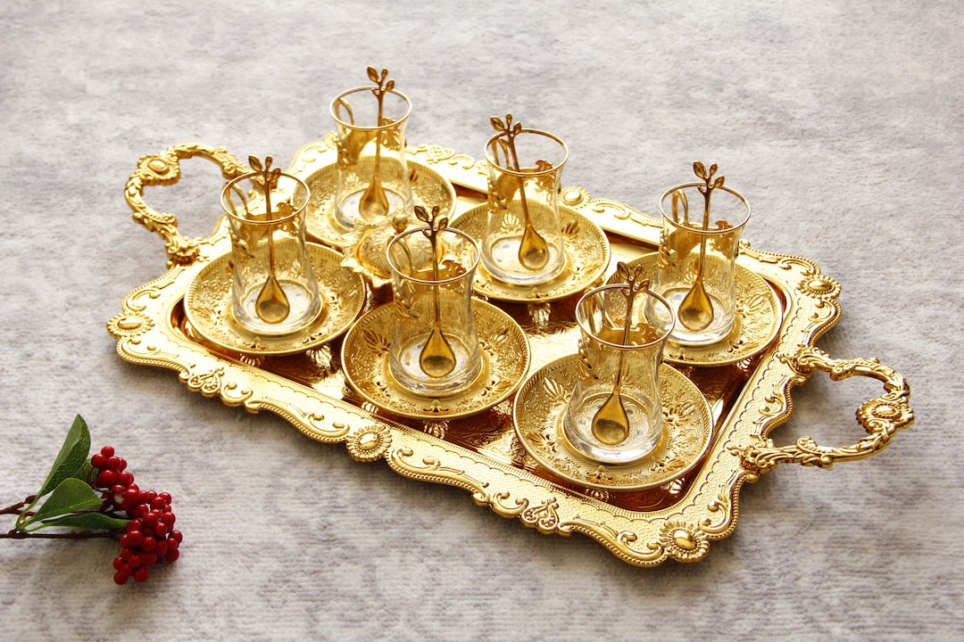 Vintage Turkish Tea Set, Tea Cup, Tea Set, Traditional Ottoman Tea Set ...