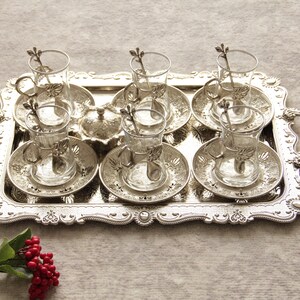 Vintage Turkish Tea Set, Tea Cup, Tea Set, Traditional Ottoman Tea Set ...