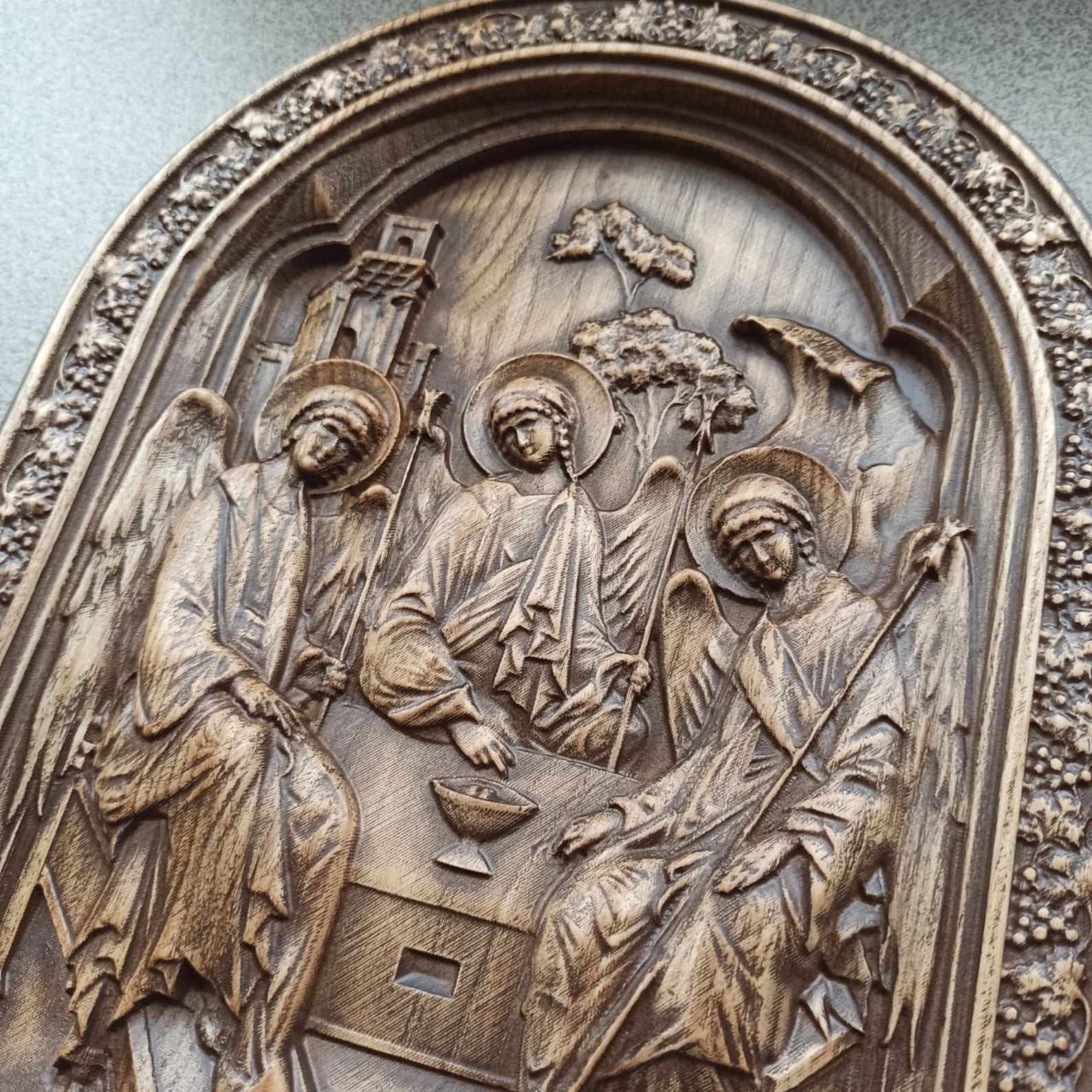 Holy Trinity Wooden Carved holy Trinity Orthodox - Etsy