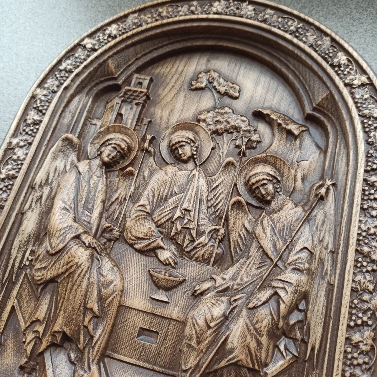 Holy Trinity Wooden Carved holy Trinity Orthodox - Etsy