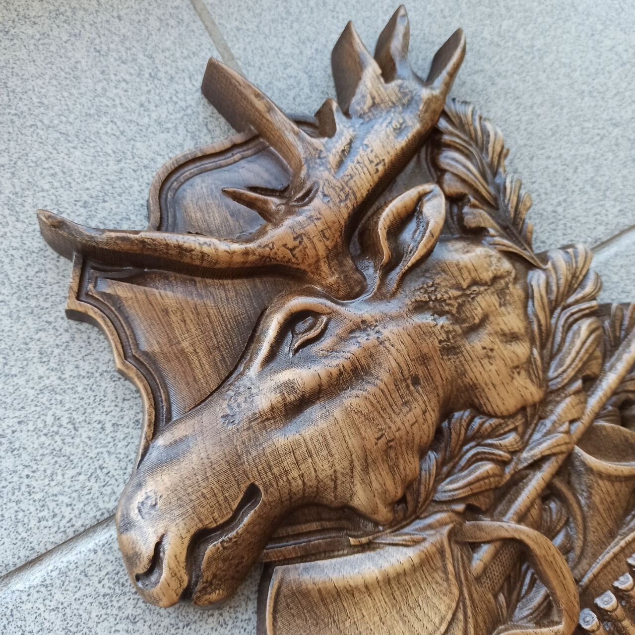 Panel Elk Wood Carving Wall Art Picture Wall Hangings - Etsy