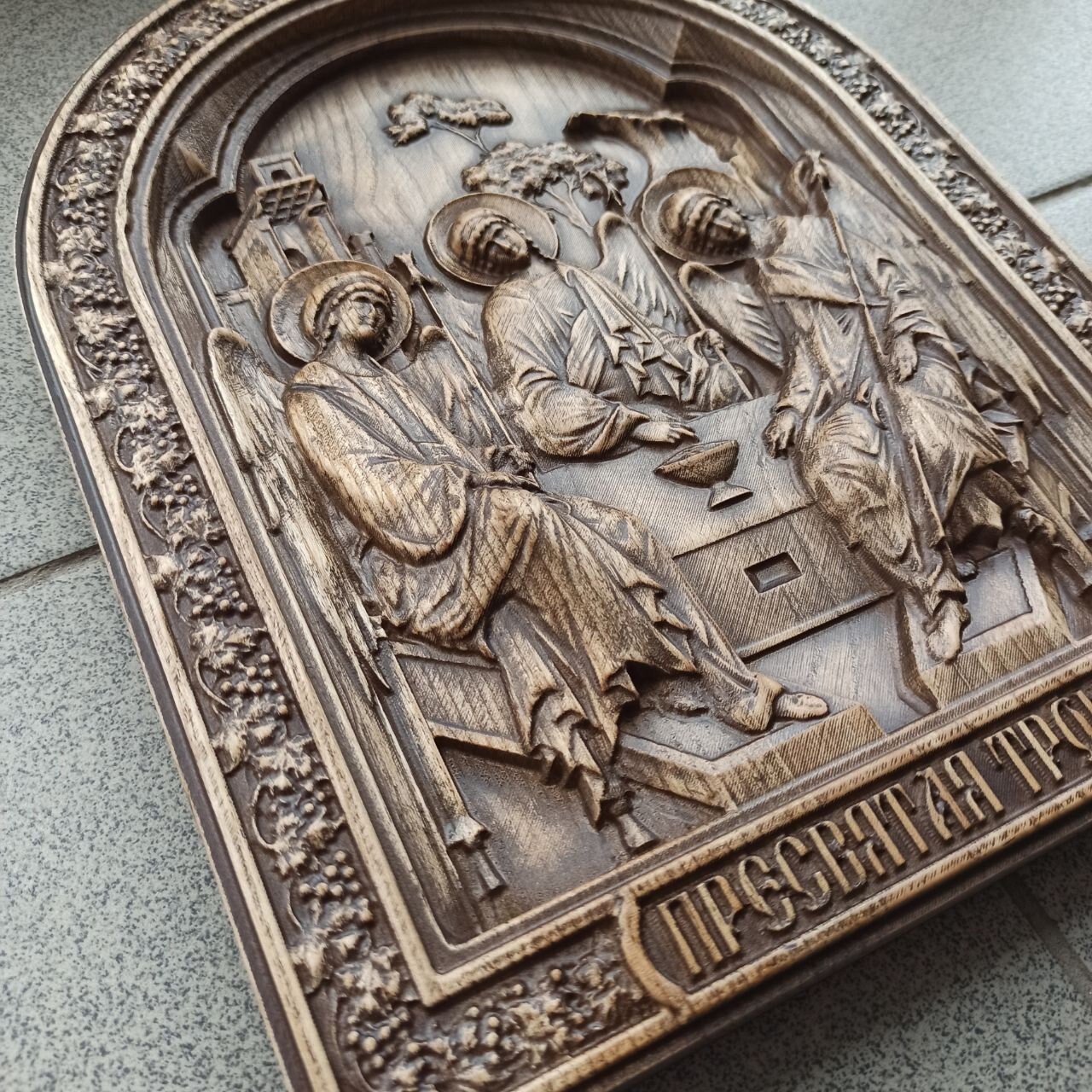 Holy Trinity Wooden carved Holy Trinity Orthodox | Etsy