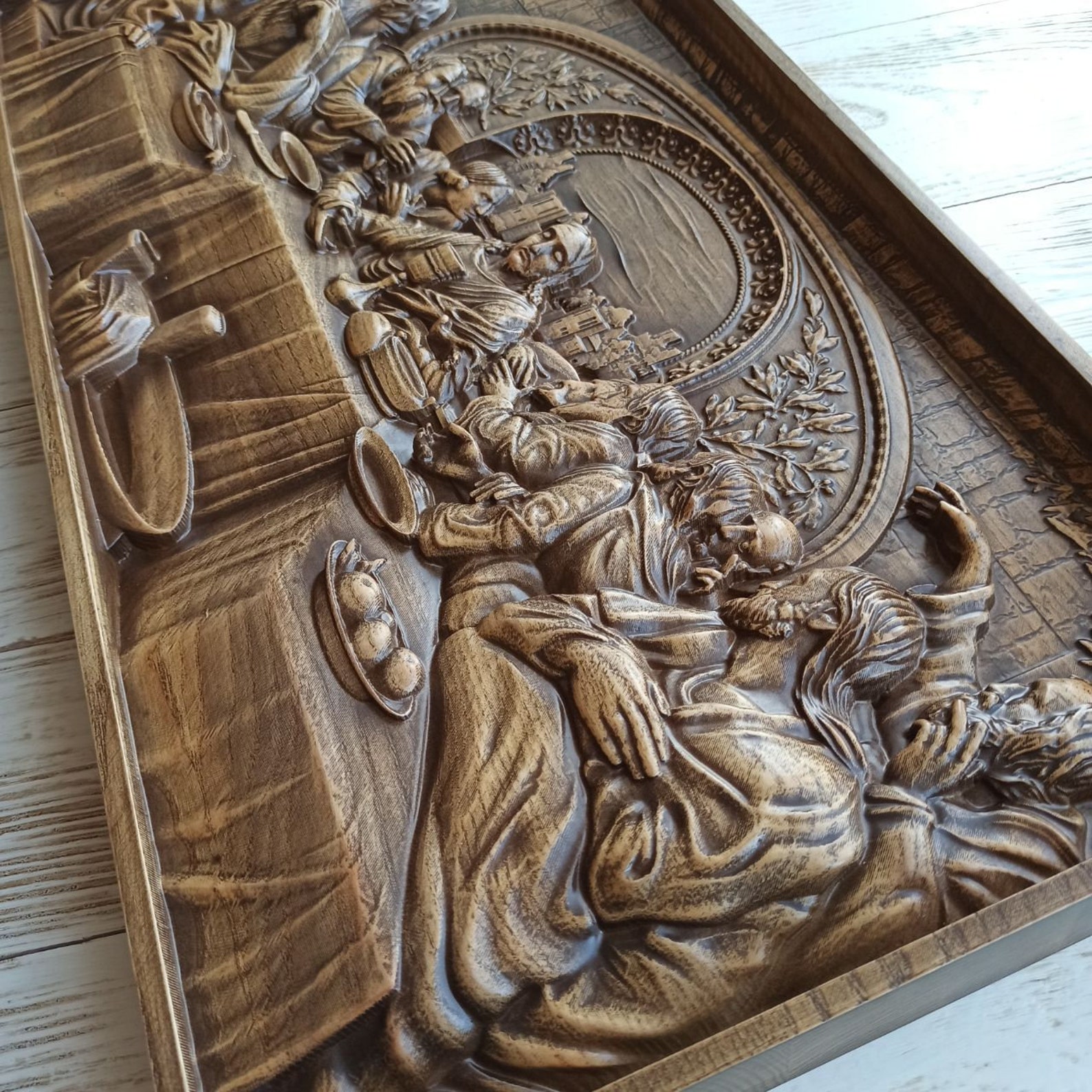 Last Supper Carving Wood Christ the Last Supper - Etsy