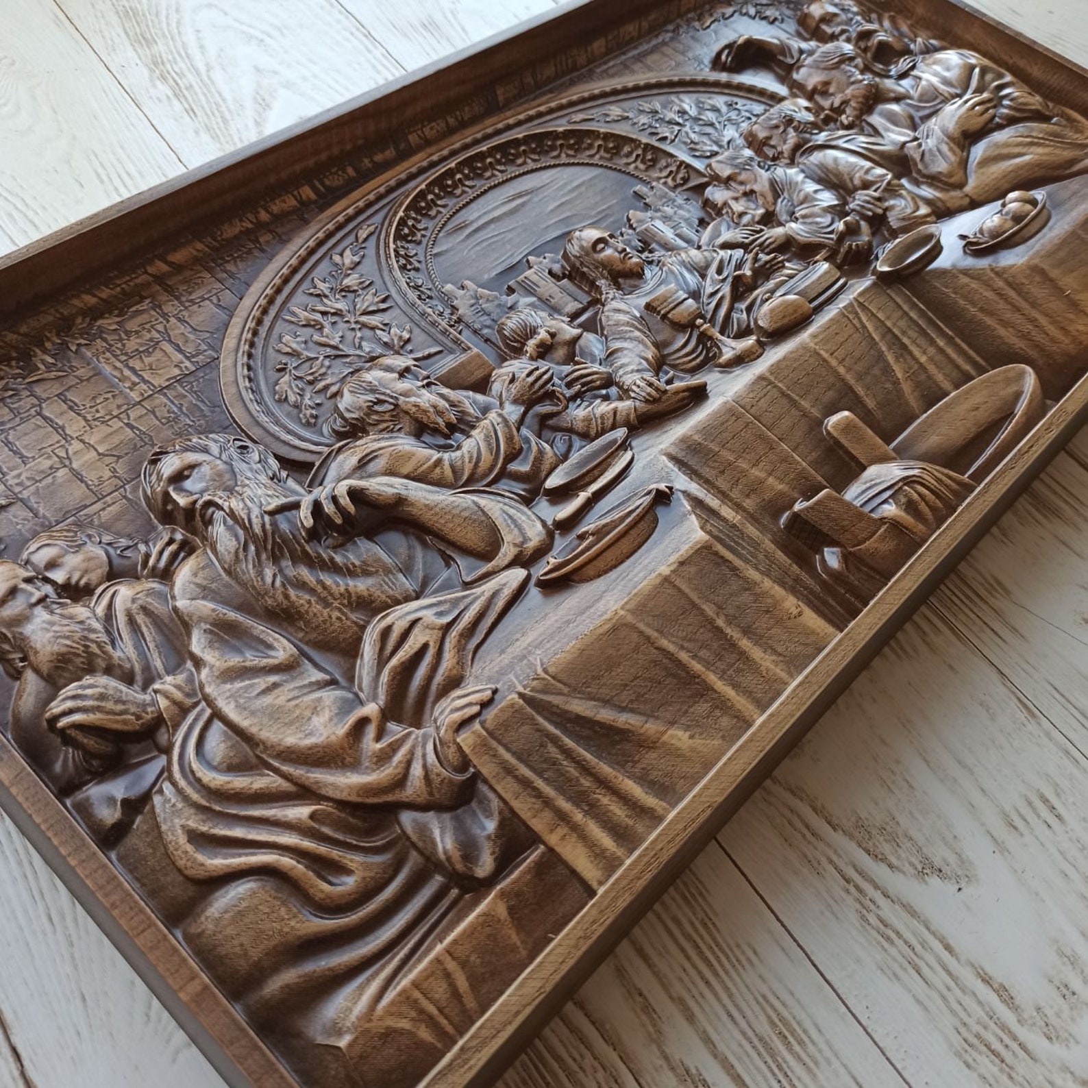 Last Supper Carving Wood Christ the Last Supper - Etsy