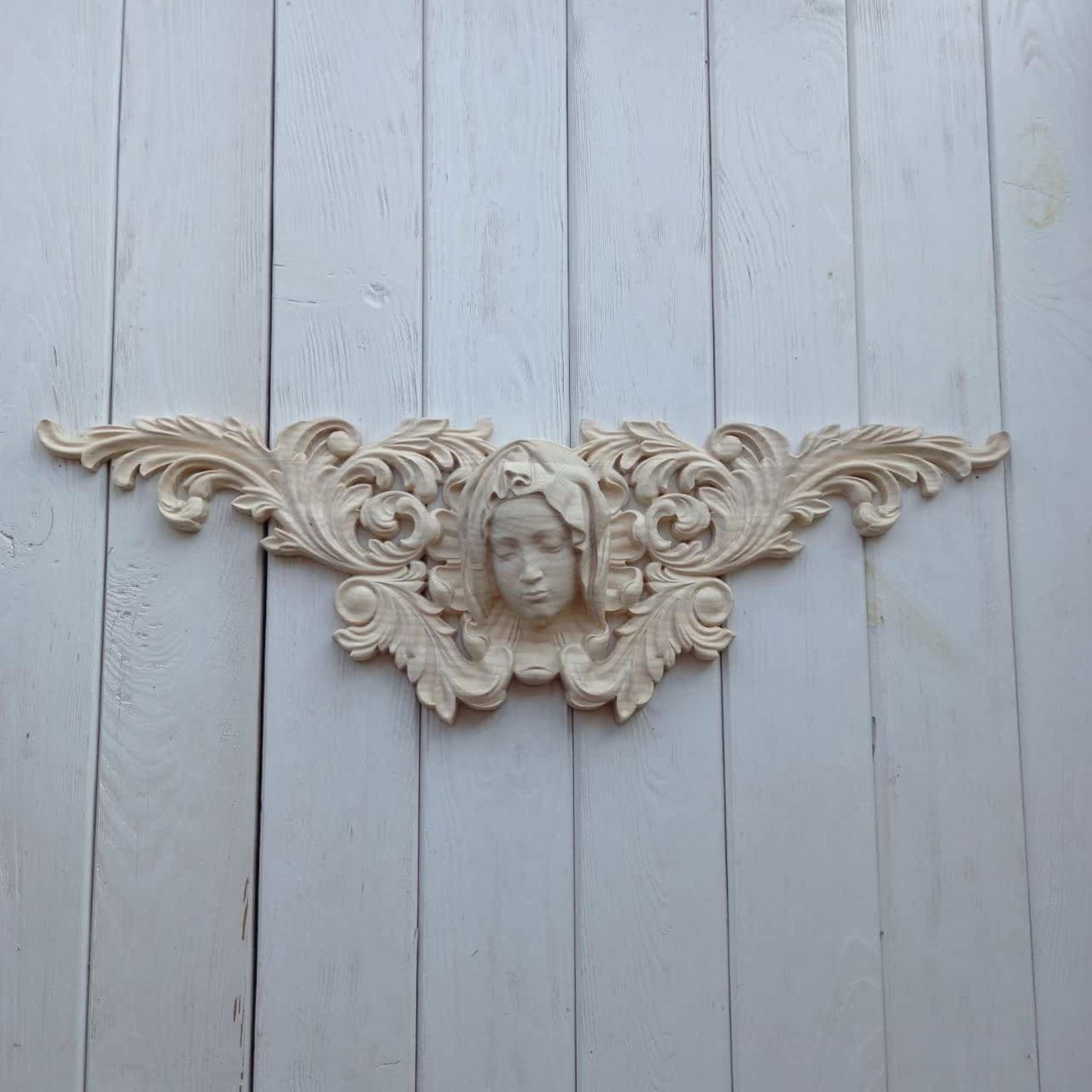 Virgin Mary Wood Carving, Wall Hanging, Wall Decor, Religious Wall Art ...