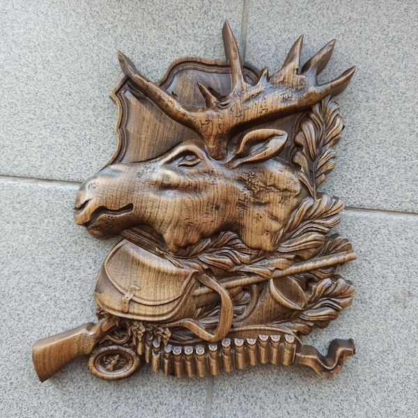 Elk Wood Carving - Etsy
