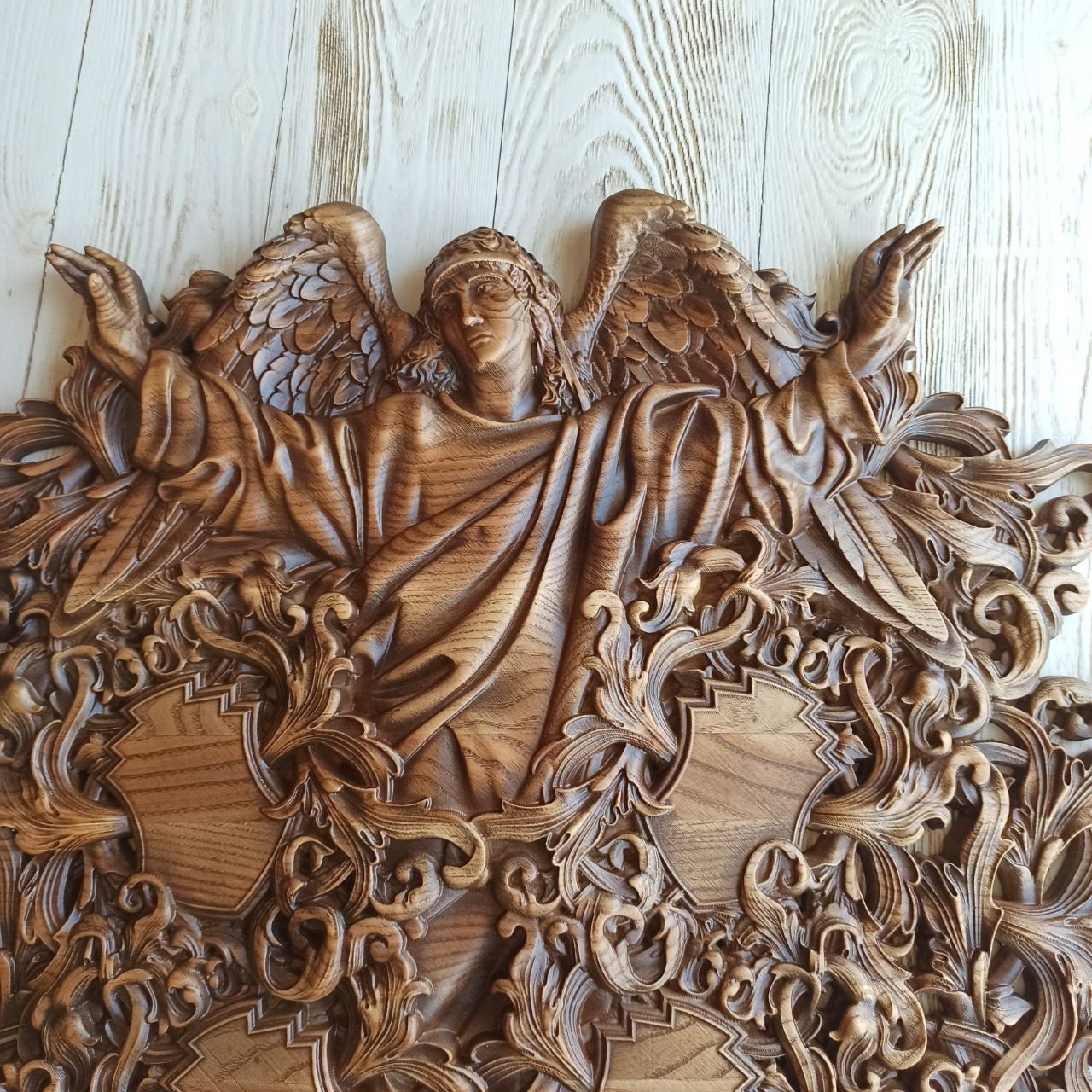 Bas-relief Angel, Wood Carving, Bas Relief, Wood Wall Art - Etsy