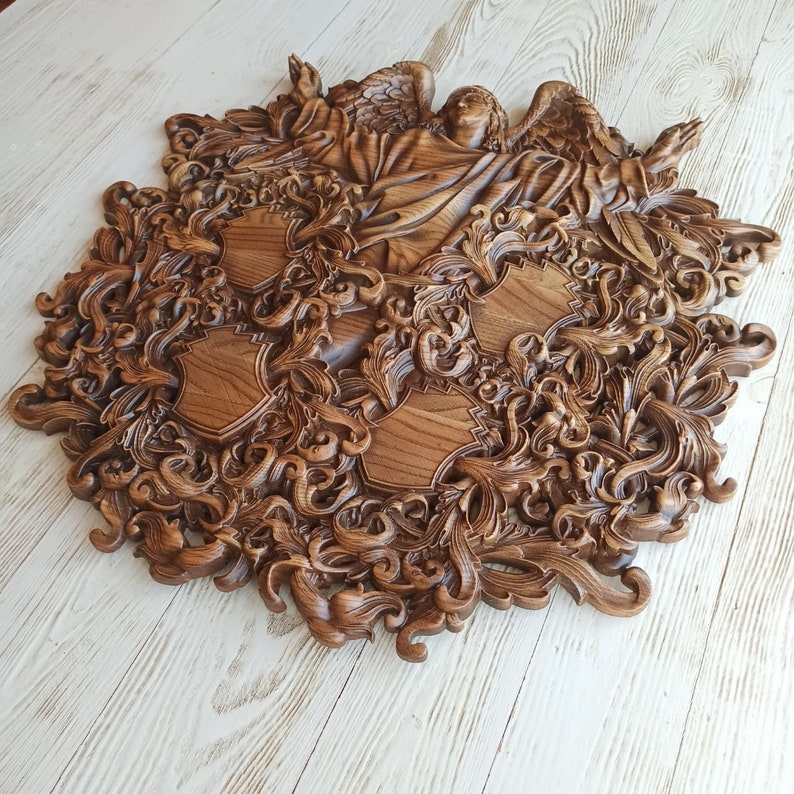 Bas-relief Angel, Wood Carving, Bas Relief, Wood Wall Art - Etsy