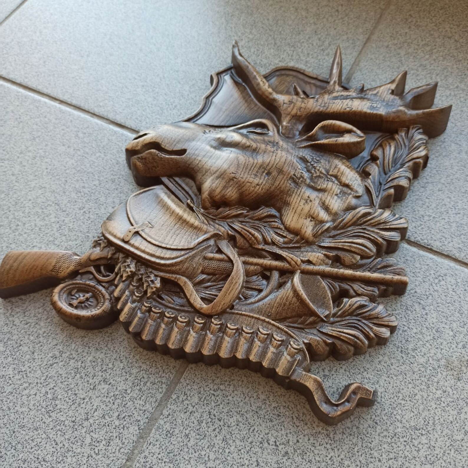 Panel Elk Wood Carving Wall Art Picture Wall Hangings - Etsy