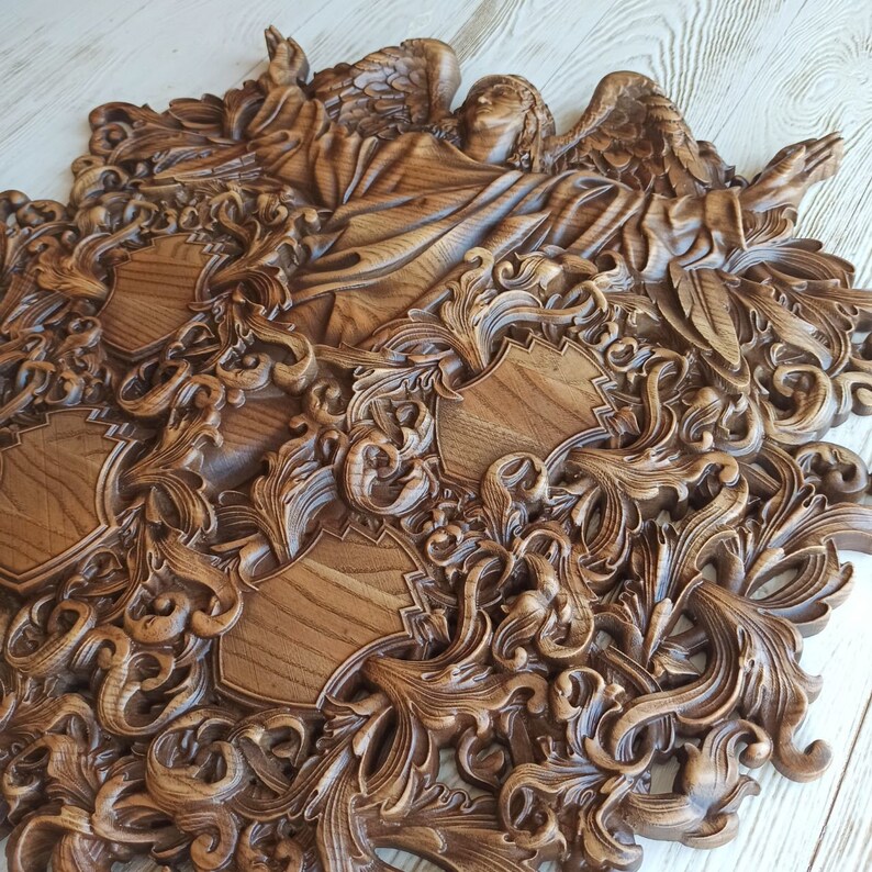 Bas-relief Angel, Wood Carving, Bas Relief, Wood Wall Art - Etsy