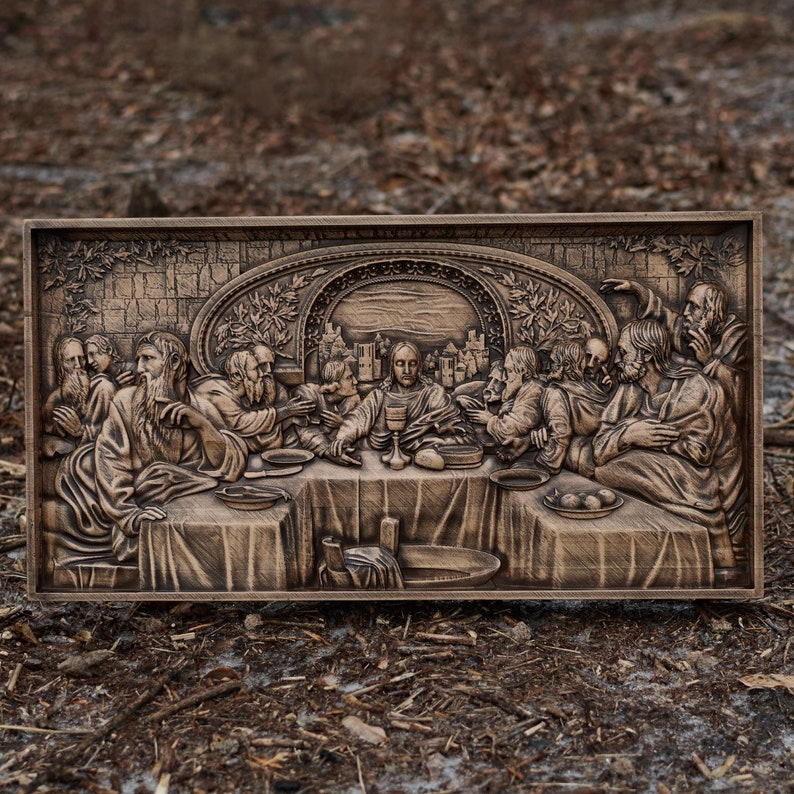Last Supper Carving Wood Christ the Last Supper - Etsy