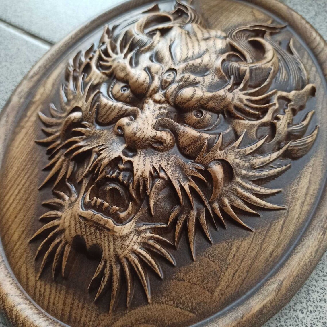 Picture Demon Wood Carving Wall Art Picture Wall Hangings - Etsy