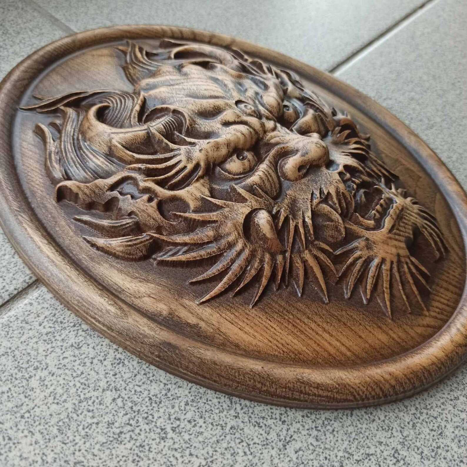 Picture Demon Wood Carving Wall Art Picture Wall Hangings - Etsy