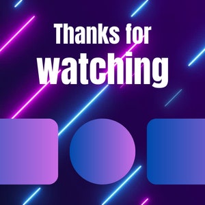 Purple Neon Thanks for Watching Outro / Youtube / Twitch / End Screen ...