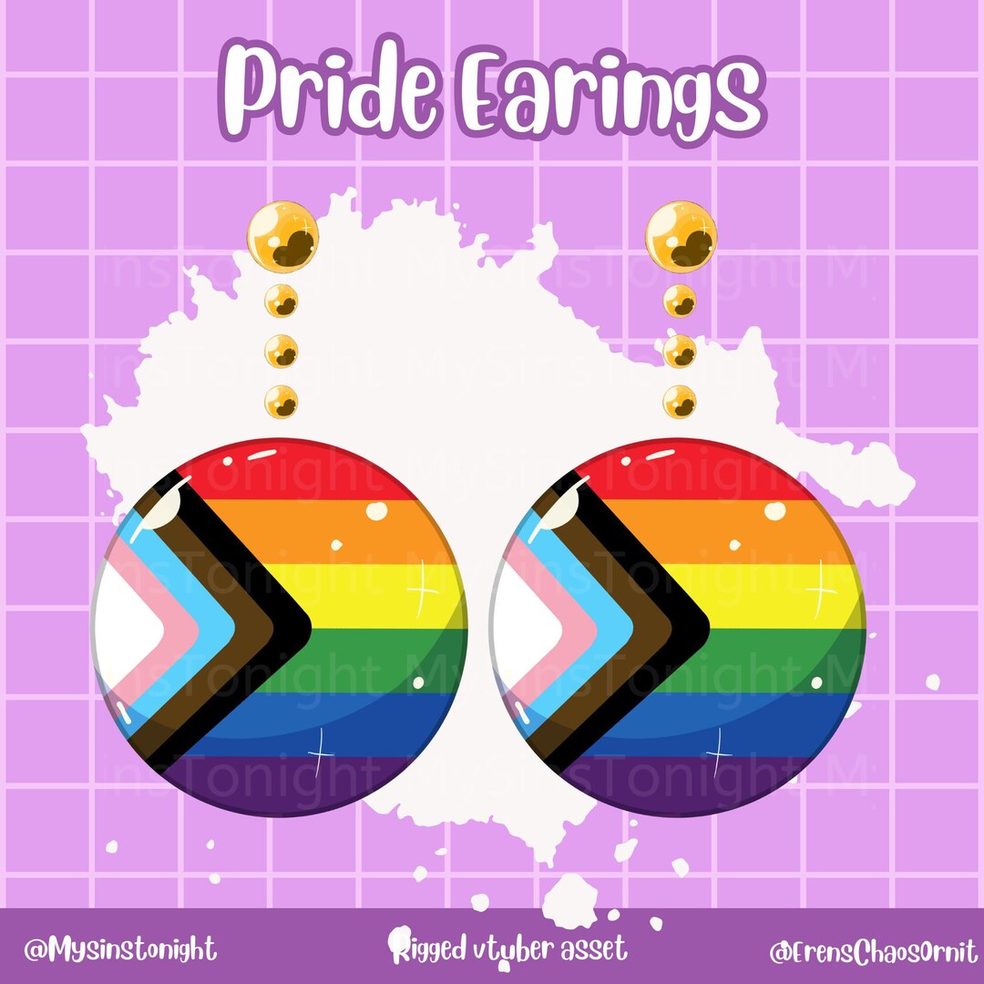 Vtuber Asset Rigged LGBT Pride Earrings – Vtube Studio Live2d Assest - Etsy